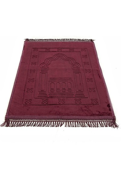 İkranur Lüks Kadife Peluş Seccade Bordo İkranur Lüks Kadife Peluş Seccade Bordo