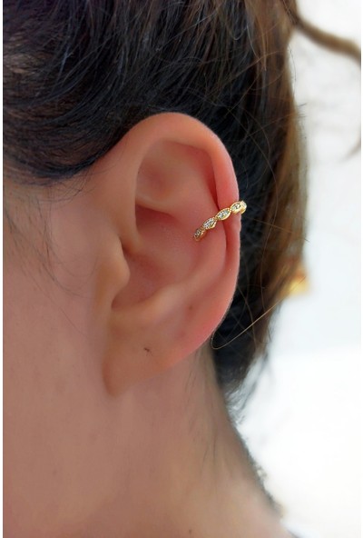 ÇLK Accessories Oval Kesim Taşlı Kıkırdak Küpe B300 ÇLK Accessories Oval Kesim Taşlı Kıkırdak Küpe B300