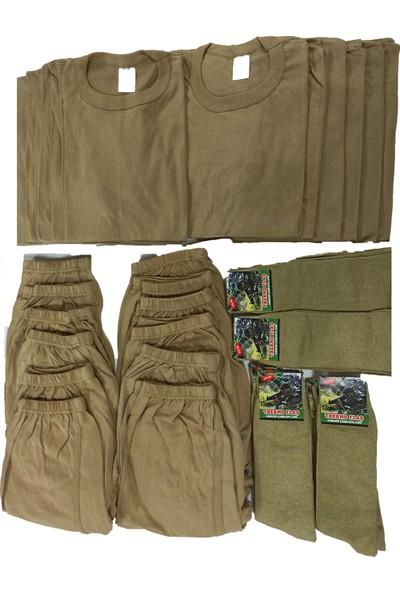 Mercantex Asker Iç Çamaşır Fanila Takımı 12LI ve Çorap Mercantex Asker Iç Çamaşır Fanila Takımı 12LI ve Çorap