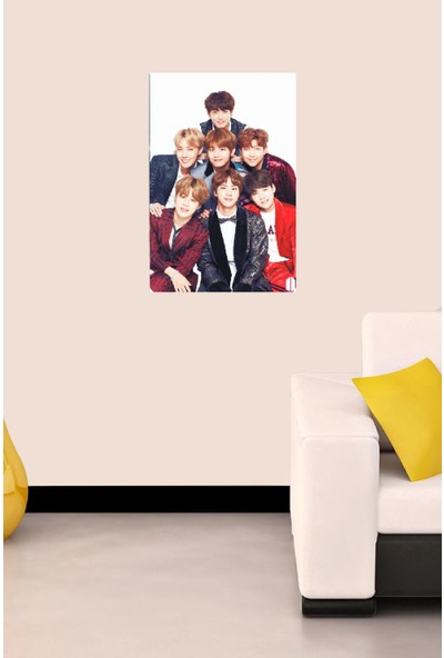 Webcenter Bts Korean-Pop Vintage Ahşap Poster Webcenter Bts Korean-Pop Vintage Ahşap Poster