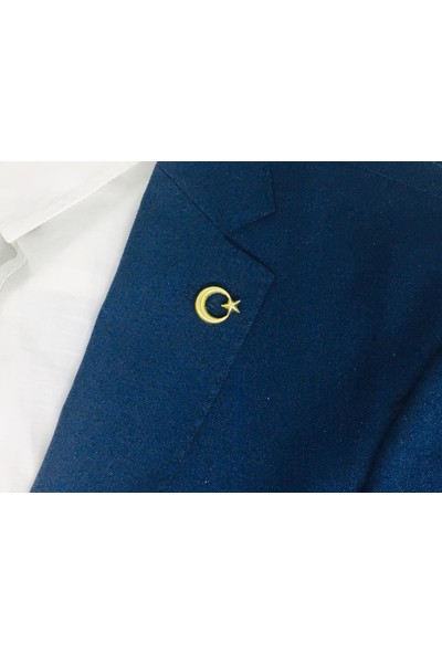 Merit Collection Ay Yıldız Yaka Rozeti Sarı Özel Kadife Kutusunda Merit Collection Ay Yıldız Yaka Rozeti Sarı Özel Kadife Kutusunda