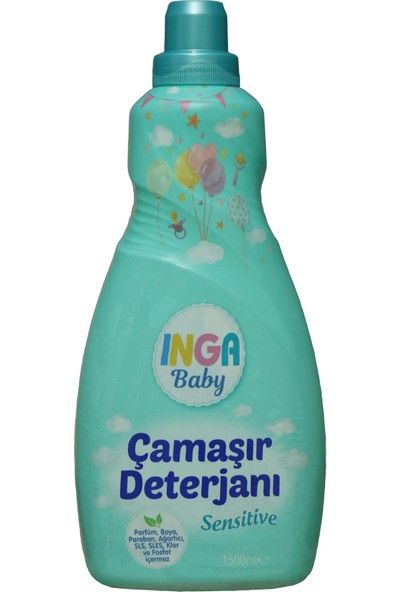 INGA Baby Sıvı Çamaşır Deterjanı Sensitive, 1500ml INGA Baby Sıvı Çamaşır Deterjanı Sensitive, 1500ml