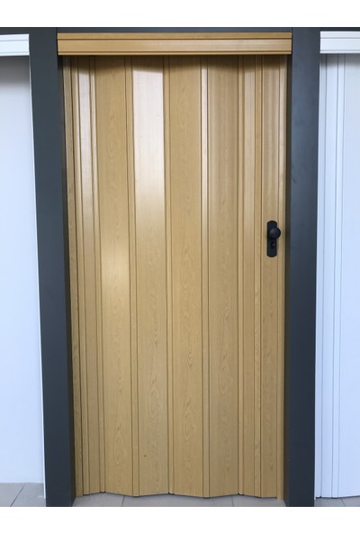 Kaper Katlanır Akordiyon Pvc Kapı- Camsız Meşe 12 mm 72 cm Genişlik