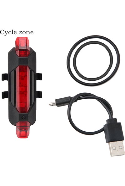 Cycle Zone USB Şarj Edilebilir LED Bisiklet Ikaz Lambası, Arka Uyarı Lambası Cycle Zone USB Şarj Edilebilir LED Bisiklet Ikaz Lambası, Arka Uyarı Lambası