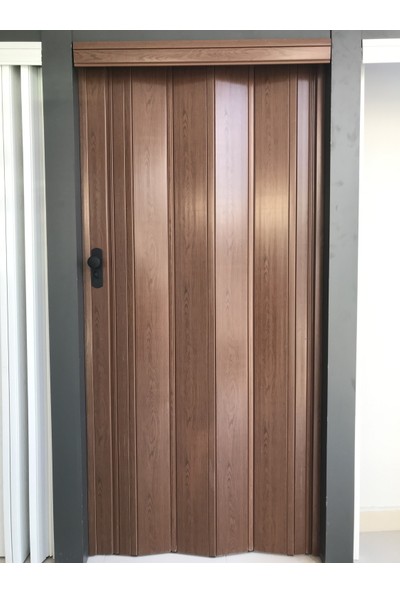 Kaper Katlanır Akordiyon Pvc Kapı- Camsız Ceviz 12 mm 72 cm Genişlik