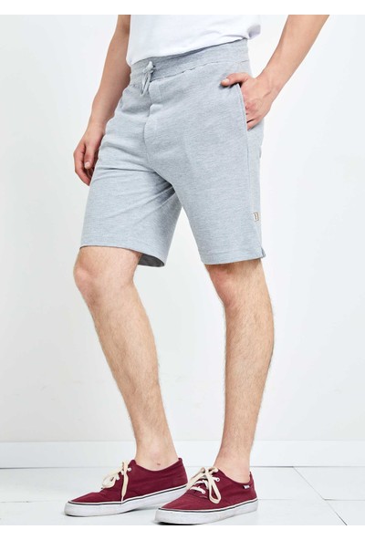 Adze Erkek Gri Melanj Spor Cepli Kısa Şort Adze Erkek Gri Melanj Spor Cepli Kısa Şort
