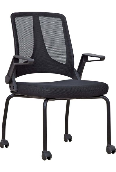 Uzay Ofis Neon Fileli Bekleme Koltuğu - Siyah