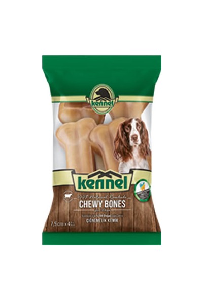 Kennel Chewy Bones Doğal Dana Derisi Çiğnemelik Kemik 7,5cm 4'lü Kennel Chewy Bones Doğal Dana Derisi Çiğnemelik Kemik 7,5cm 4'lü