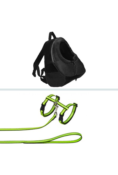 Pet Bag 2'li Set - Reflektörlü Kedi Bel Tasması & Anakucağı Kanguru Kedi Taşıma Çantası Pet Bag 2'li Set - Reflektörlü Kedi Bel Tasması & Anakucağı Kanguru Kedi Taşıma Çantası