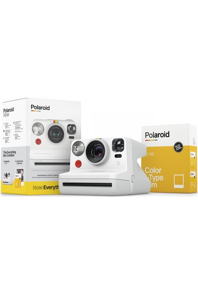 Polaroid Now Beyaz Instant Fotoğraf Makinesi ve Hediye Seti Polaroid Now Beyaz Instant Fotoğraf Makinesi ve Hediye Seti