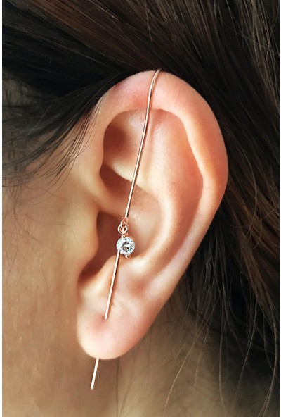 By Barun Tek Baston Küpe - Rose By Barun Tek Baston Küpe - Rose