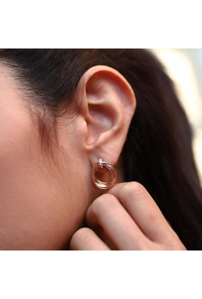 By Golden House Pırlantalı Sarmaşık Halka Küpe By Golden House Pırlantalı Sarmaşık Halka Küpe