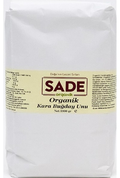 Sade Organik Karabuğday Unu 1000 gr Sade Organik Karabuğday Unu 1000 gr