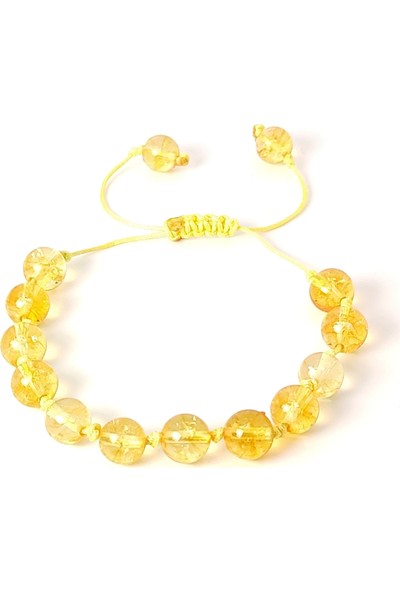 Taş Rüyası Sitrin Örme Bileklik 8 mm Taş Rüyası Sitrin Örme Bileklik 8 mm