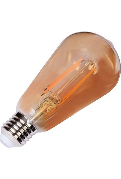 Maxima ST64 Edison LED 5 W Uzun Filament 2700K Sarı Işık Amber Maxima ST64 Edison LED 5 W Uzun Filament 2700K Sarı Işık Amber