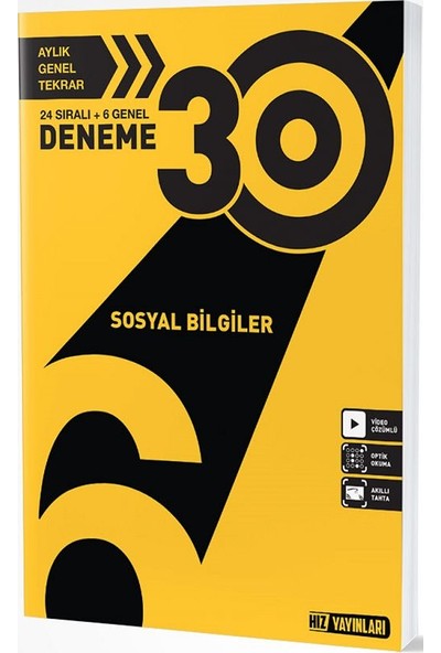 Hız Yayınları 6. Sınıf Sosyal Bilgiler 30'lu Deneme