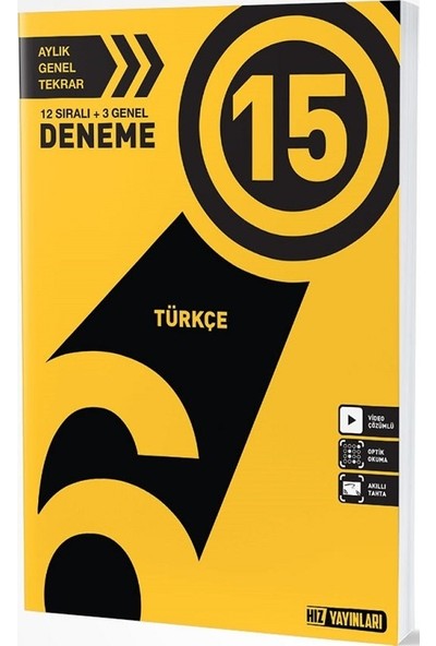 Hız Yayınları 6. Sınıf Türkçe 15'li Deneme