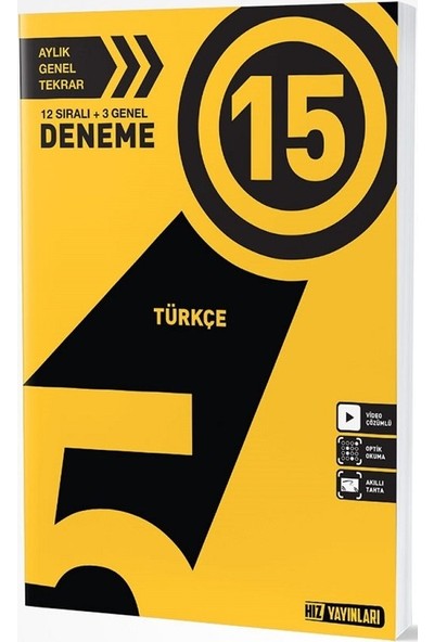 Hız Yayınları 5. Sınıf Türkçe 15'li Deneme