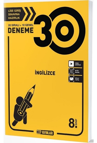 Hız Yayınları 8. Sınıf İngilizce 30'lu Deneme