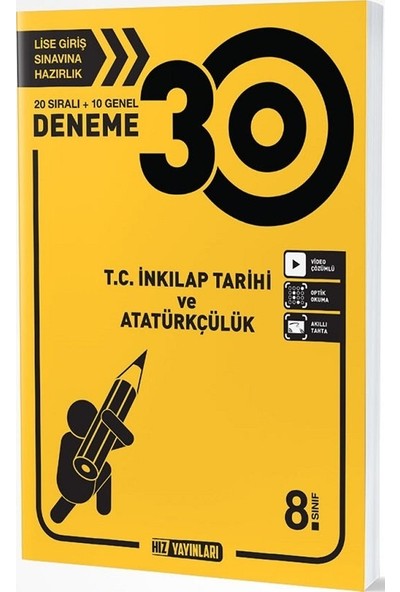 Hız Yayınları 8. Sınıf T.C İnkılap Tarihi ve Atatürkçülük 30'lu Deneme Hız Yayınları 8. Sınıf T.C İnkılap Tarihi ve Atatürkçülük 30'lu Deneme
