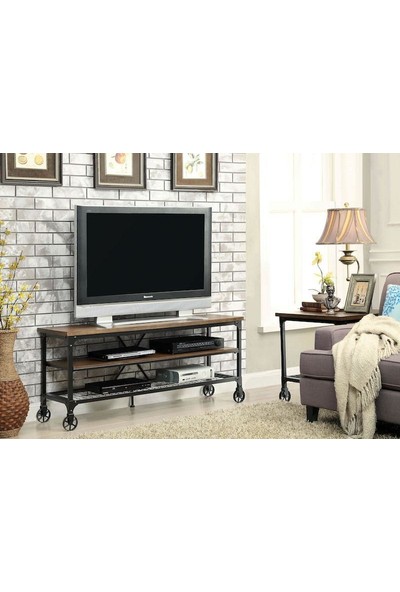 Reto Design Endüstriyel Tekerlekli Tv Sehpası Reto Design Endüstriyel Tekerlekli Tv Sehpası