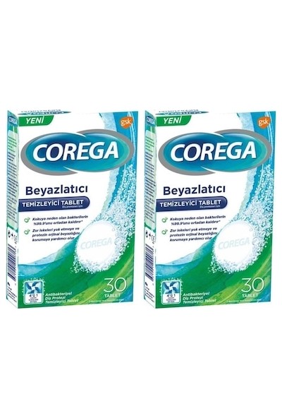Corega Temizleyici Beyazlatıcı 30 Tablet x 2 Corega Temizleyici Beyazlatıcı 30 Tablet x 2