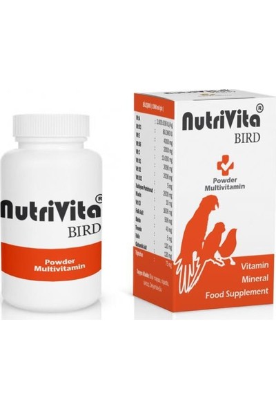 Nutrivita Bird Powder Multivitamin Toz Kuş Vitamini 50 gr