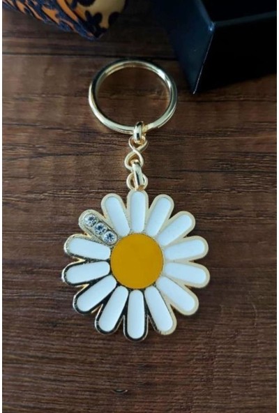 Hellove Papatya Metal Anahtarlık Hediyelik Anahtarlık Çanta Aksesuarı