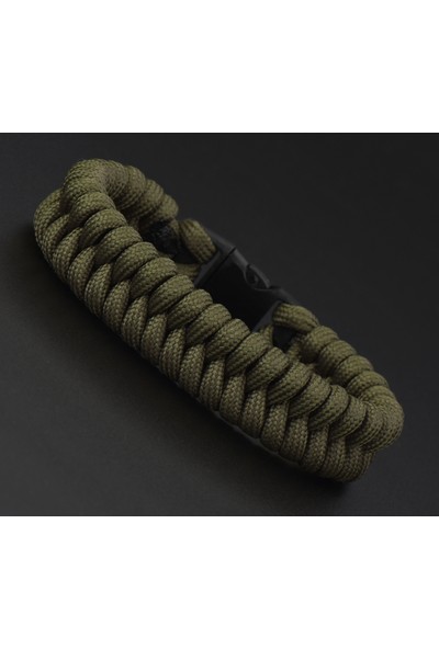Apptakı Haki Yeşil Paracord Bileklik Apptakı Haki Yeşil Paracord Bileklik
