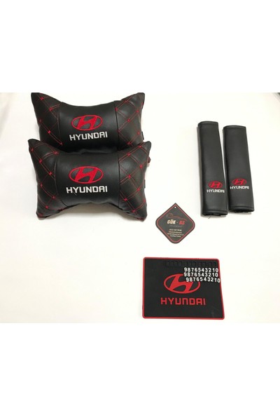 Hyundai Elantra Deri Yastık Kemer Kaydırmaz Pedli Set Hyundai Elantra Deri Yastık Kemer Kaydırmaz Pedli Set