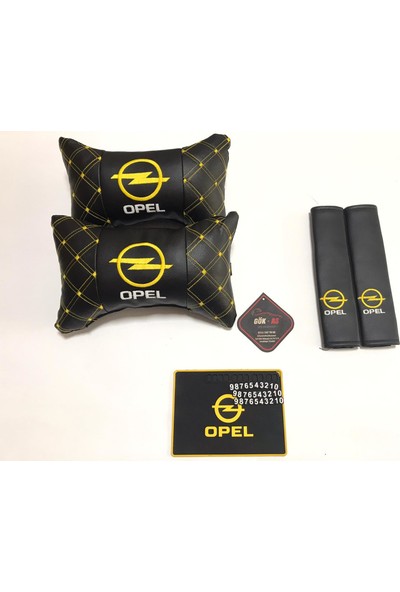 Opel Deri Yastık Kemer Konfor Paketi Kaydırmaz Pedli Set Opel Deri Yastık Kemer Konfor Paketi Kaydırmaz Pedli Set