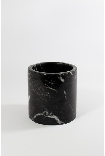 Nmsg Doğal Mermer Siyah Vazo