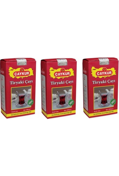 Çaykur Tiryaki Dökme Çay 1 kg 3'lü