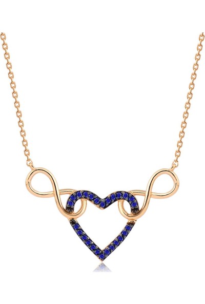 İryum 0.21 Karat Safir Sonsuz Sevgi Kolye İryum 0.21 Karat Safir Sonsuz Sevgi Kolye
