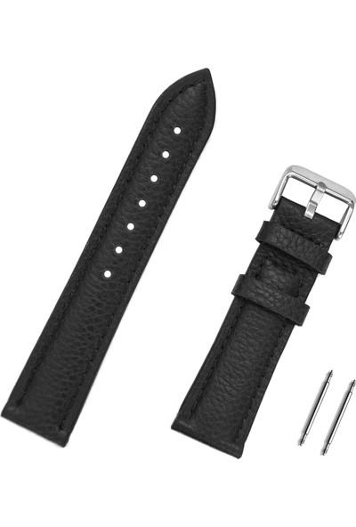 chrono Siyah Hakiki Deri Saat Kordonu Kayış 18MM chrono Siyah Hakiki Deri Saat Kordonu Kayış 18MM