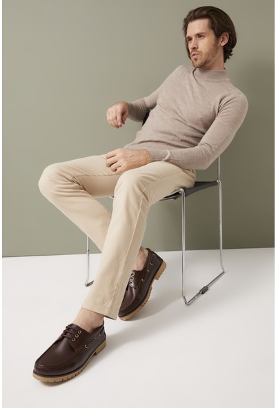 Ziya Erkek Deri Ayakkabı 103984 K03 Kahverengi