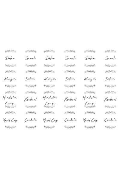 Tellgraf Şeffaf Kare Baharat Kavanozu Etiketi