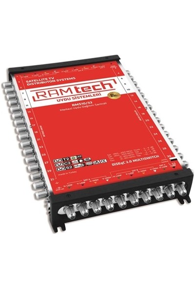 Ramtech Rt-10/32 Kaskatlı/sonlu Uydu Santral Multiswitch + Adaptör 130017 Ramtech Rt-10/32 Kaskatlı/sonlu Uydu Santral Multiswitch + Adaptör 130017