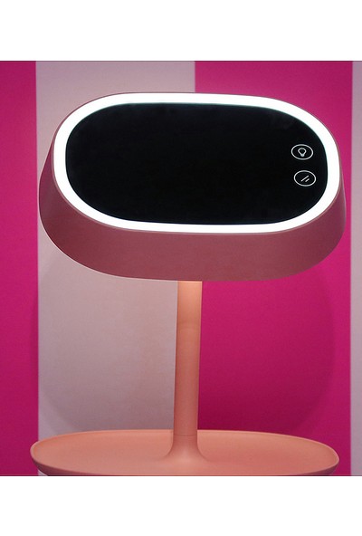 Gojoy Tech & Gifts Dokunmatik LED Işıklı Ayna Makyaj Aynası & Başucu Lambası & Masa Lambası Pembe 3'ü 1 Arada Gojoy Tech & Gifts Dokunmatik LED Işıklı Ayna Makyaj Aynası & Başucu Lambası & Masa Lambası Pembe 3'ü 1 Arada