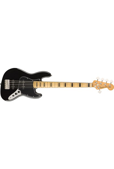 Squier Classic Vibe '70s Jazz Bass V Akçaağaç Klavye Black Squier Classic Vibe '70s Jazz Bass V Akçaağaç Klavye Black