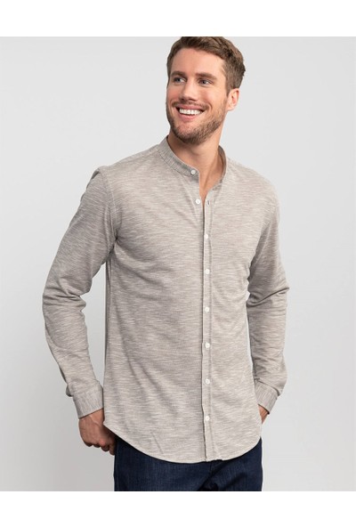 Tudors Slim Fit Hakim Yaka Penye Erkek Gömlek