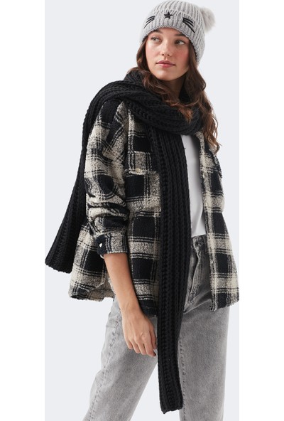 Mavi Kadın Siyah Atkı 197923-900