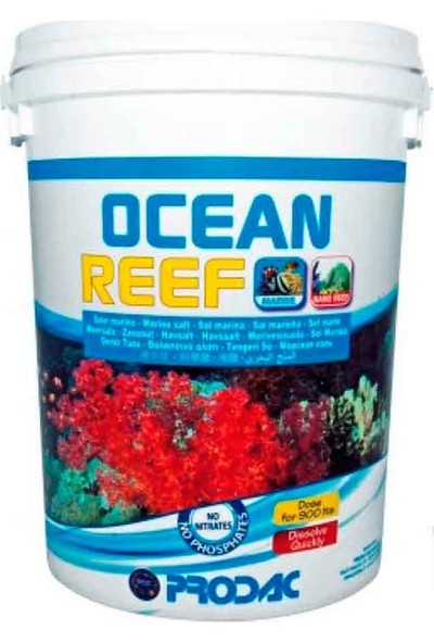 Prodac Ocean Reef Deniz Akvaryumu Tuzu 20 kg 600 lt