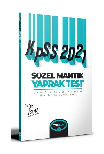 Yediiklim Yayınları 2021 KPSS Sözel Mantık Çek Kopart Yaprak Test Yediiklim Yayınları 2021 KPSS Sözel Mantık Çek Kopart Yaprak Test