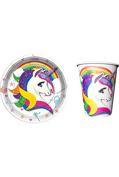 Mor Beyaz Home Unicorn Renkli Tabak Bardak Set 16 Parça Lisanslı Ürünler Mor Beyaz Home Unicorn Renkli Tabak Bardak Set 16 Parça Lisanslı Ürünler