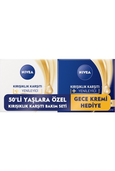 Nivea Kırışıklık Karşıtı 50 Yaş Üstü Gündüz+Gece Kremi Set
