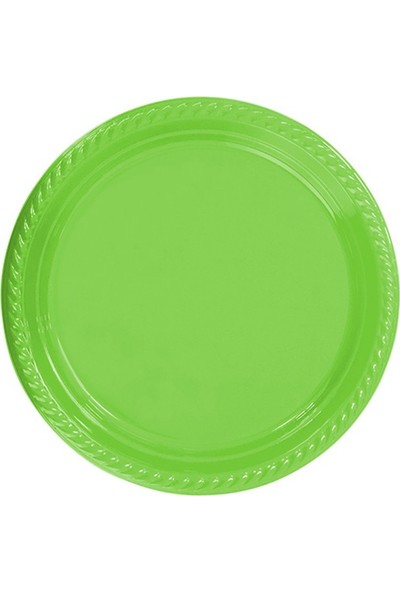 14 Süs Renkli Plastik Tabak Çap 22 cm 25 Adet Yeşil 14 Süs Renkli Plastik Tabak Çap 22 cm 25 Adet Yeşil