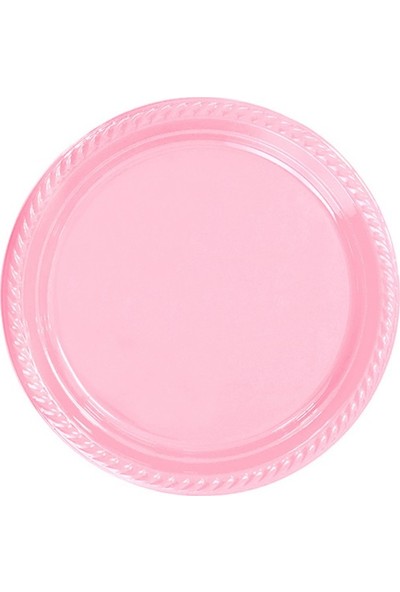 14 Süs Renkli Plastik Tabak Çap 22 cm 25 Adet Pembe 14 Süs Renkli Plastik Tabak Çap 22 cm 25 Adet Pembe