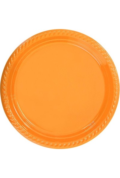 14 Süs Renkli Plastik Tabak Çap 22 cm 25 Adet Turuncu 14 Süs Renkli Plastik Tabak Çap 22 cm 25 Adet Turuncu