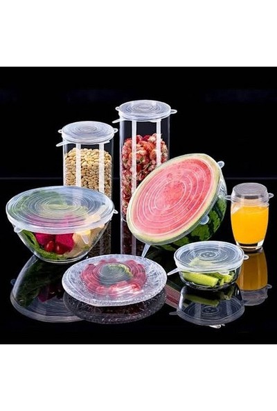 Paçi Silikon Streç Kapak 6'lı Kapak Gıda Koruyucu Paçi Silikon Streç Kapak 6'lı Kapak Gıda Koruyucu